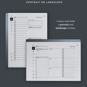Daily Planner Remarkable Template - Digital Planner for Remarkable 1 2 ...
