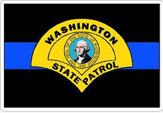 Blue Line Washington State Police Reflective or Matte Vinyl | Etsy