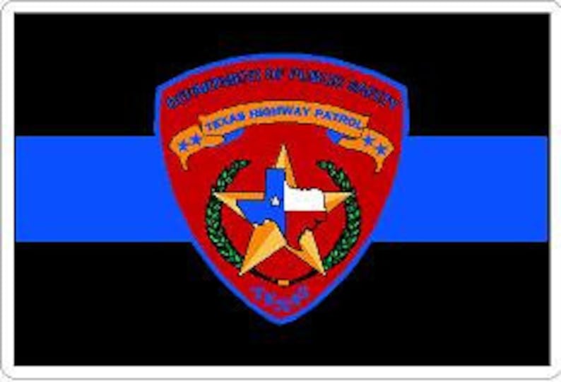 Blue Line Texas Highway Patrol Reflective or Matte Vinyl Decal Sticker ...
