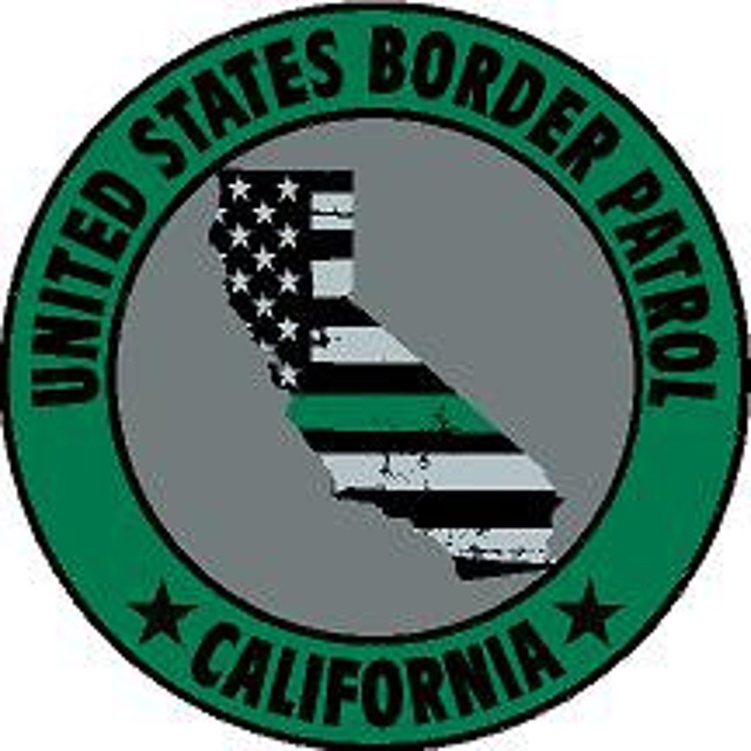California US Border Patrol Thin Green Line American Flag Reflective or ...
