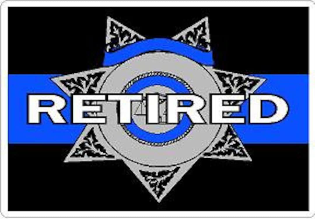 Blue Line Retired Deputy Sheriff 7 Pt Badge Reflective or Matte Vinyl ...