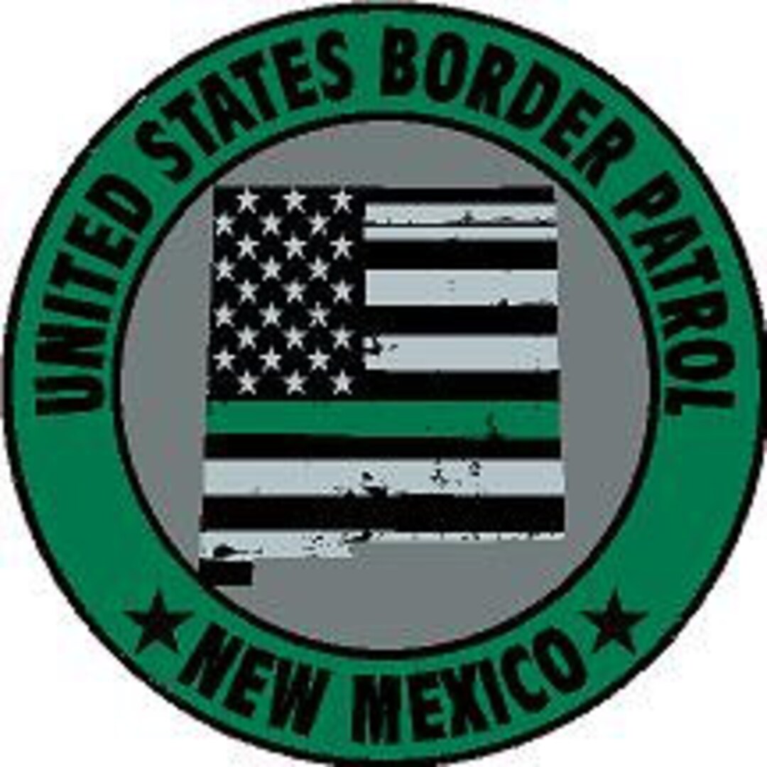 New Mexico US Border Patrol Thin Green Line American Flag Reflective or ...