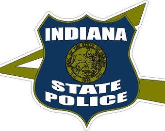 Indiana State Police Gold and Blue Reflective or Matte Vinyl | Etsy
