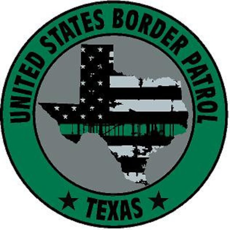 Texas US Border Patrol Thin Green Line American Flag Green - Etsy