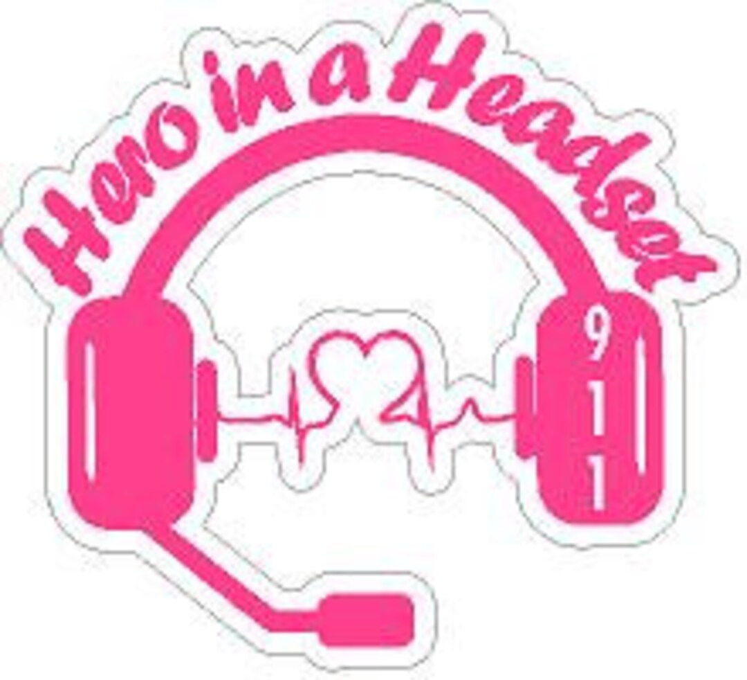 Hero in a Headset Vinyl Decal Sticker. EMS, 911 Dispatcher, Fire ...