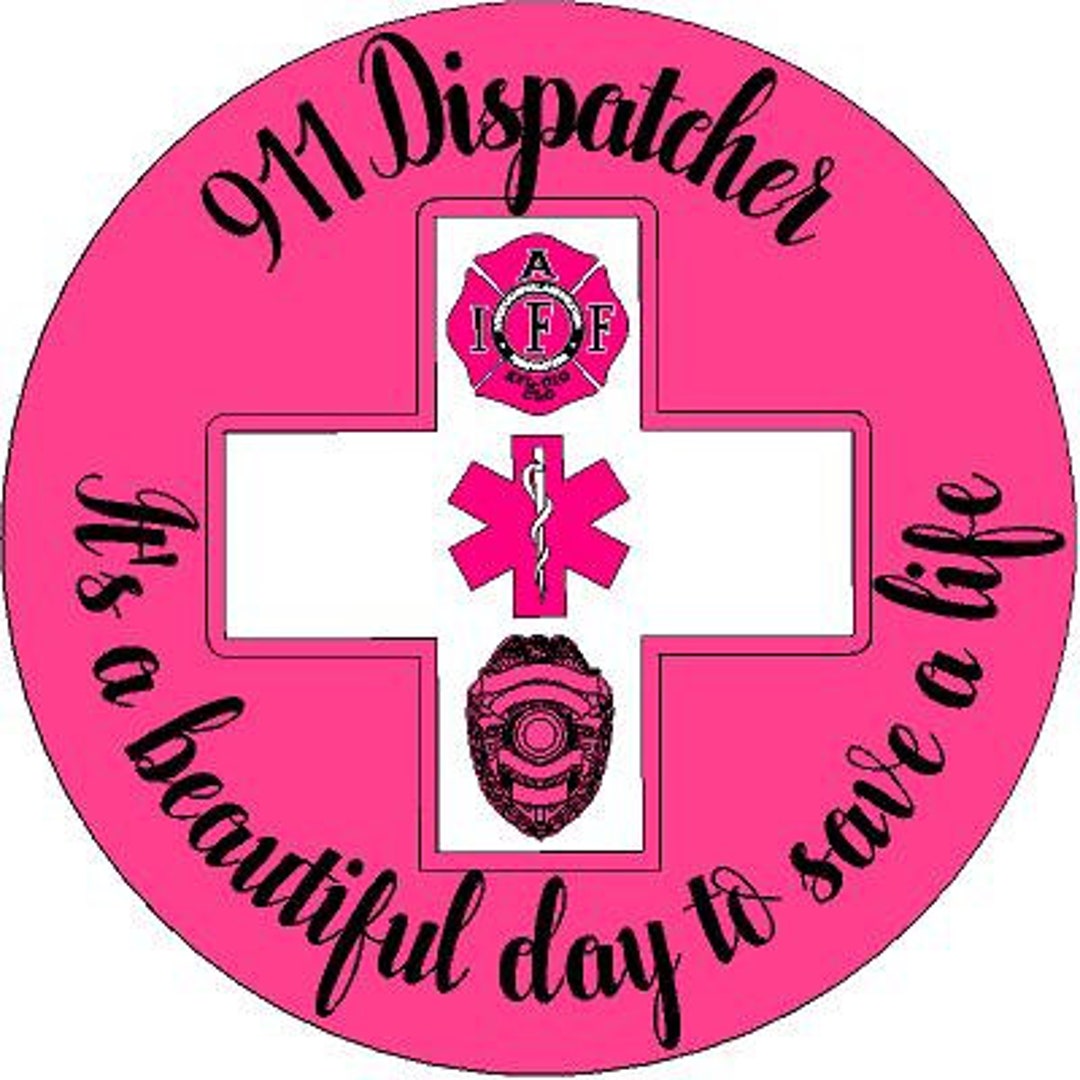 911 Dispatcher "it's a Beautiful Day to Save a Life" Reflective Vinyl ...
