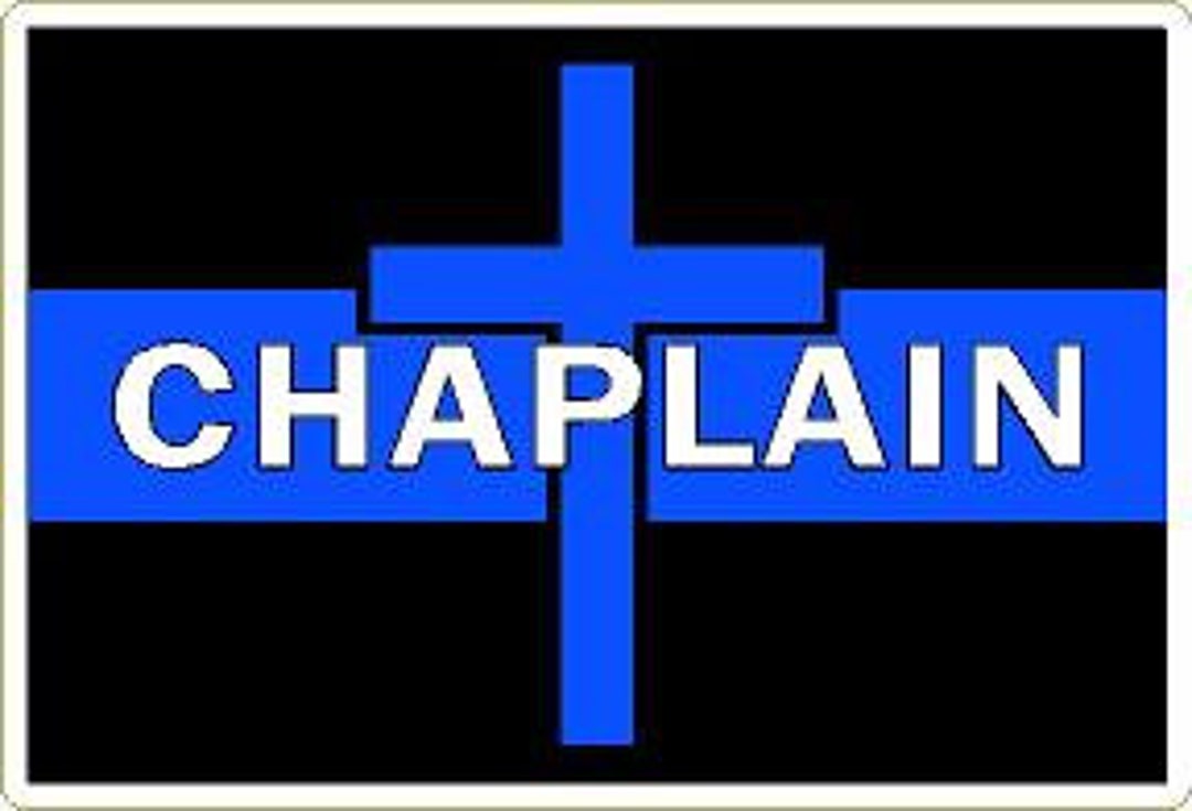 Blue Line Chaplain Reflective or Matte Vinyl Decal Sticker Sheriff ...
