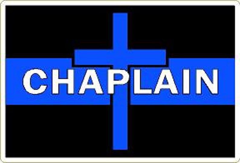 Blue Line Chaplain Reflective or Matte Vinyl Decal Sticker Sheriff ...