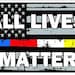 All Lives Matter Blue Red White Yellow Line Distressed Flag - Etsy