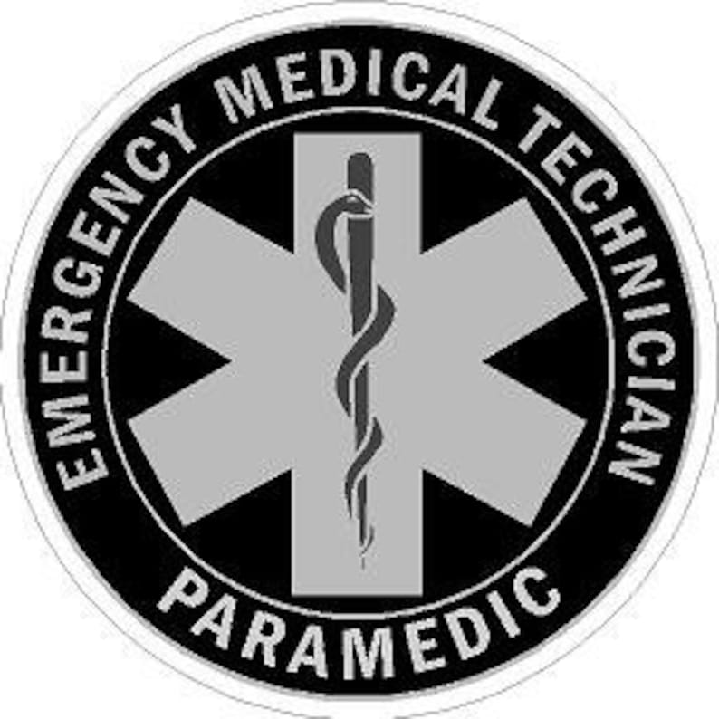 Subdued Emergency Medical Technician Reflective Vinyl Decal Sticker ...