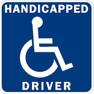 Handicap Driver Sign. Business Signs, Store Front Signs. Reflective or ...