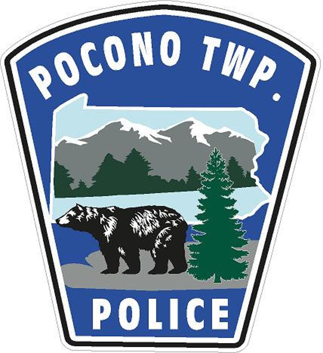 Pocono Twp Police Reflective or Matte Vinyl Decal Sticker or Magnet ...