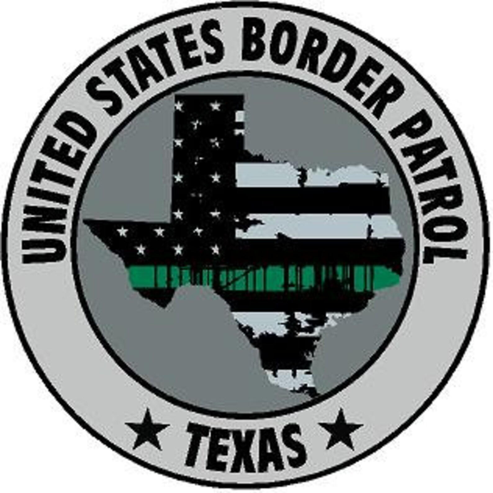 Texas US Border Patrol Thin Green Line American Flag - Etsy