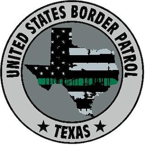 Texas US Border Patrol Thin Green Line American Flag Reflective or ...