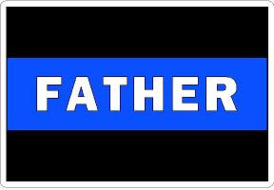 Blue Line Father Reflective Decal Sticker Sheriff Deputy Trooper Police ...