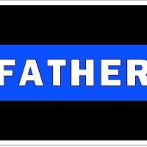Blue Line Father Reflective Decal Sticker Sheriff Deputy Trooper Police ...