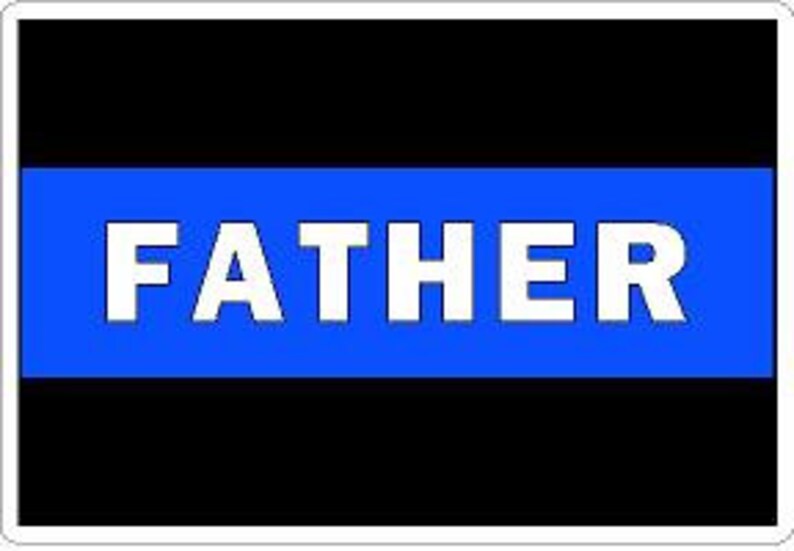 Blue Line Father Reflective Decal Sticker Sheriff Deputy | Etsy