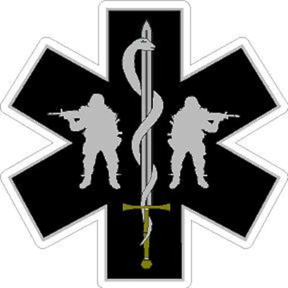 Tactical Medic Star of Life Reflective or Matte Vinyl Decal | Etsy