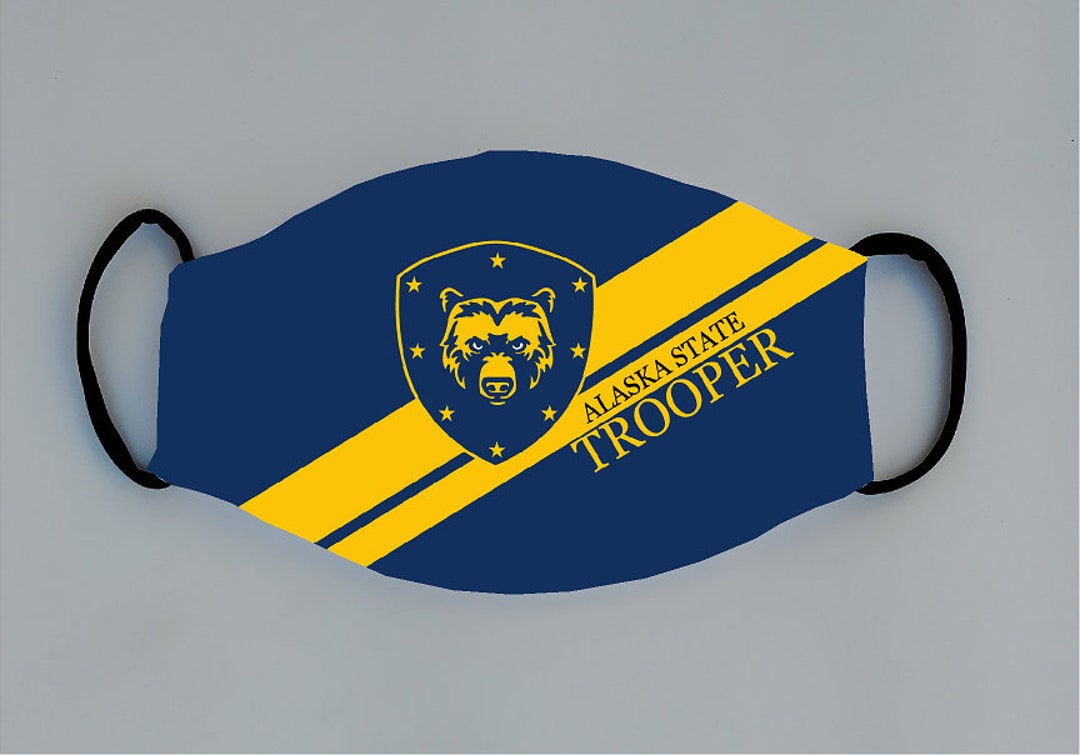 Alaska State Trooper Reusable Face Mask With Filter Pocket LEO Marshall ...