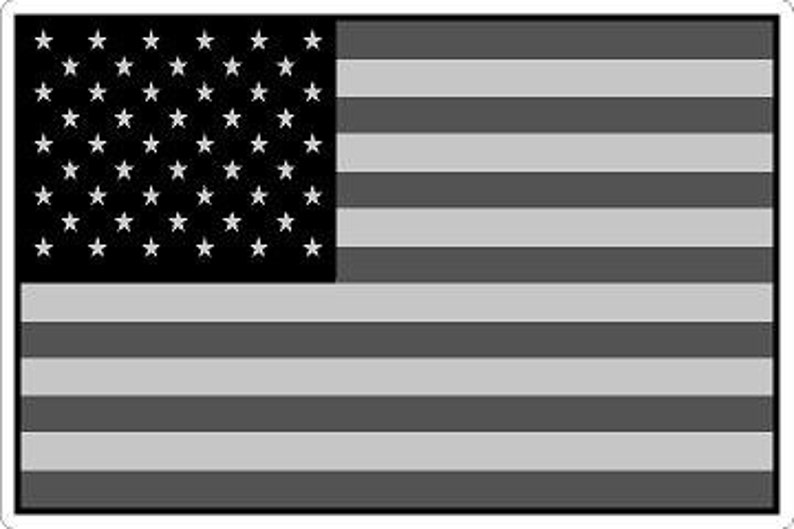 Gray US Flag Reflective or Matte Vinyl Decal Sticker - Etsy UK