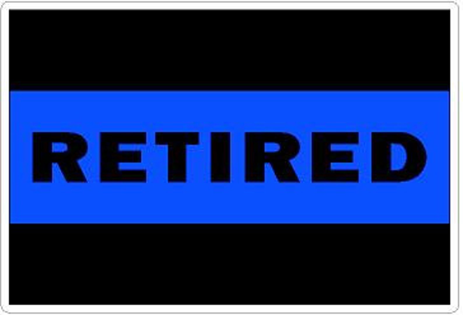 Blue Line Retired Reflective or Matte Vinyl Decal Sticker or - Etsy