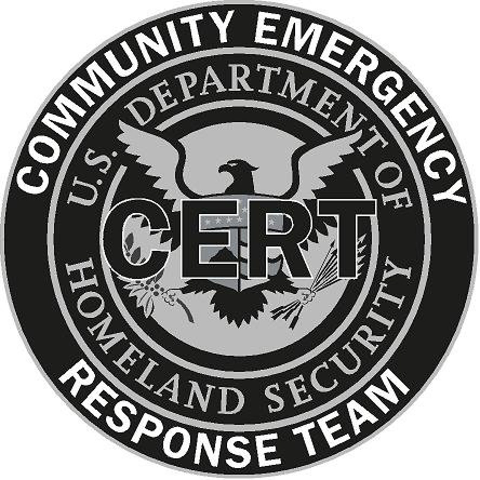 Subdued Community Emergency Response Team DHS Reflective or Matte Vinyl ...