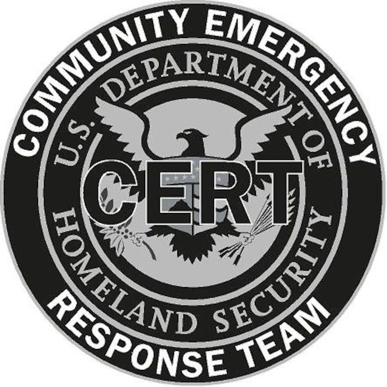 Subdued Community Emergency Response Team DHS Reflective or Matte Vinyl ...