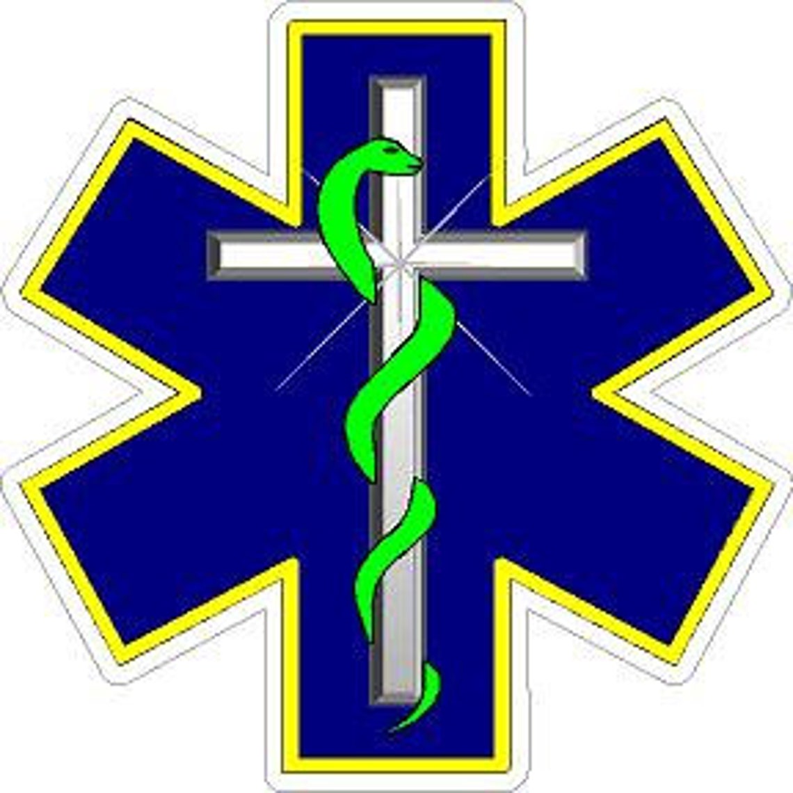 Star of Life W/ Cross Reflective or Matte Vinyl Decal Sticker - Etsy