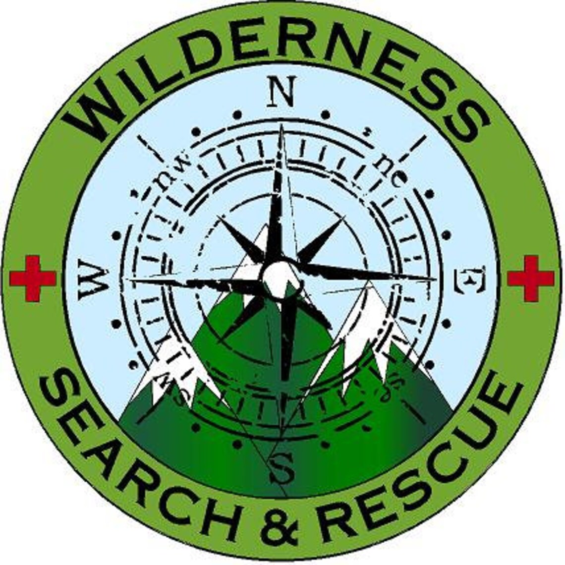 Wilderness Search and Rescue Green Reflective or Matte Vinyl Decal ...