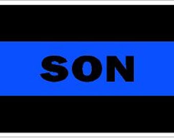 Blue Line Father Reflective Decal Sticker Sheriff Deputy | Etsy