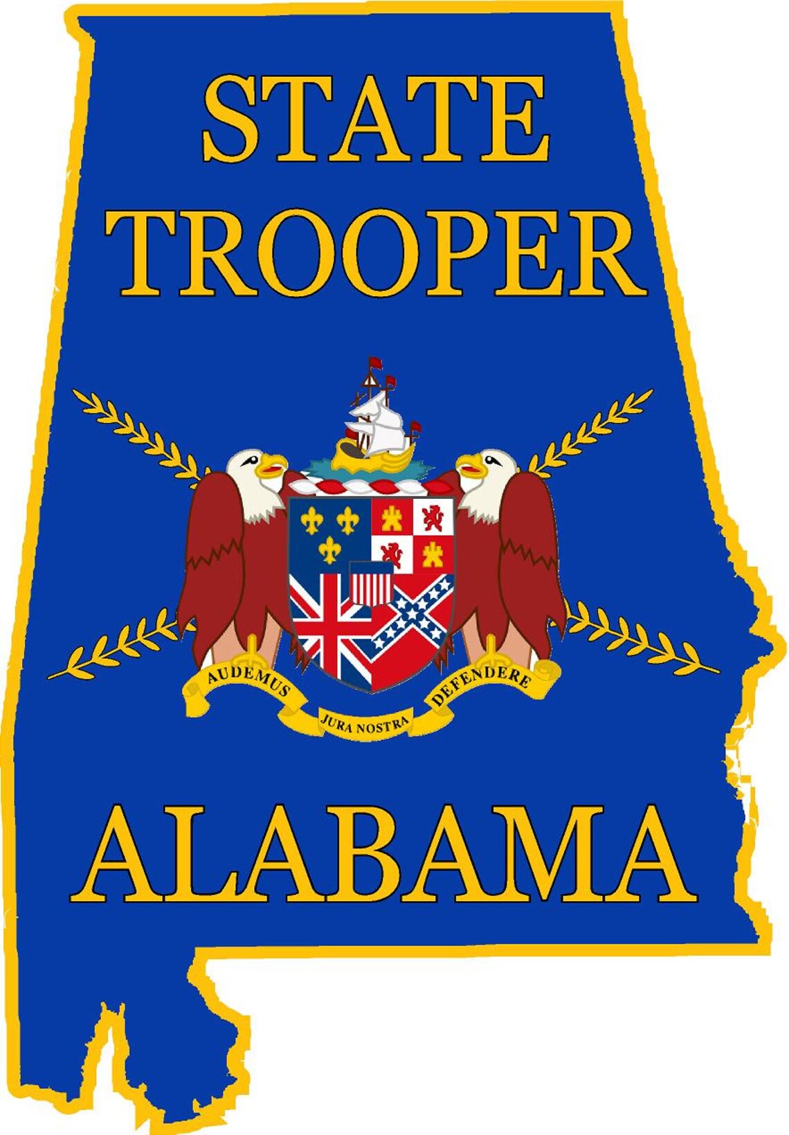 Alabama State Police Reflective Vinyl Decal Sticker Police - Etsy