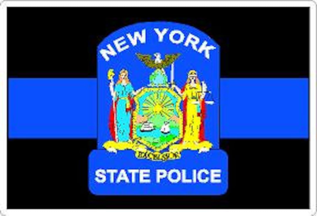 Blue Line New York State Police Reflective or Matte Vinyl Decal Sticker ...
