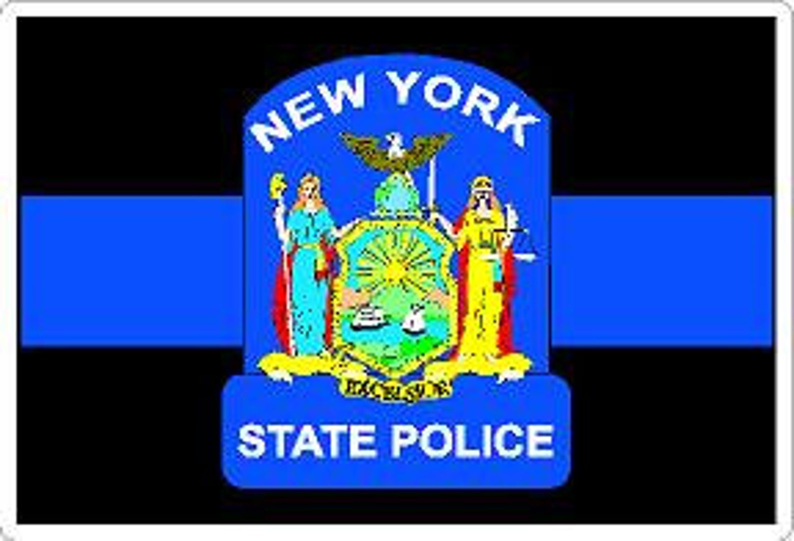 Blue Line New York State Police Reflective or Matte Vinyl Decal Sticker ...