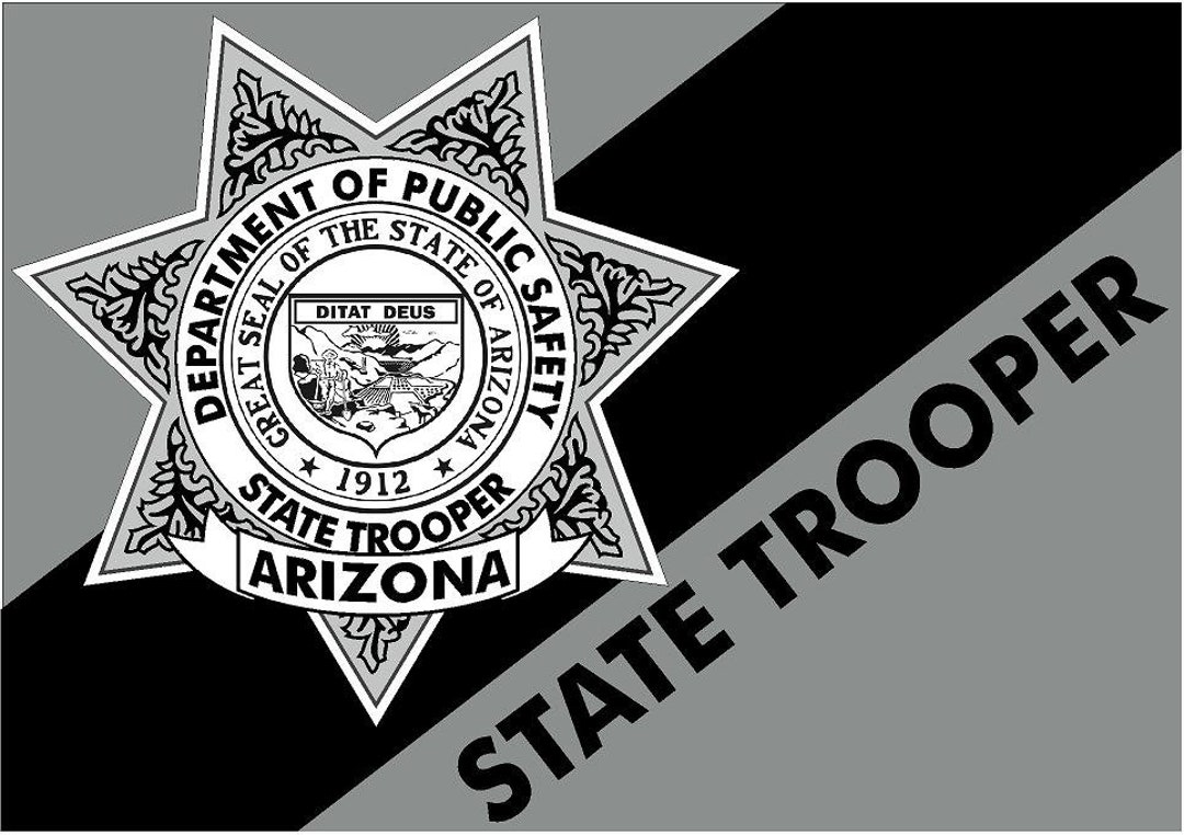 Arizona State Trooper Police Reflective or Matte Vinyl Decal Sticker or ...