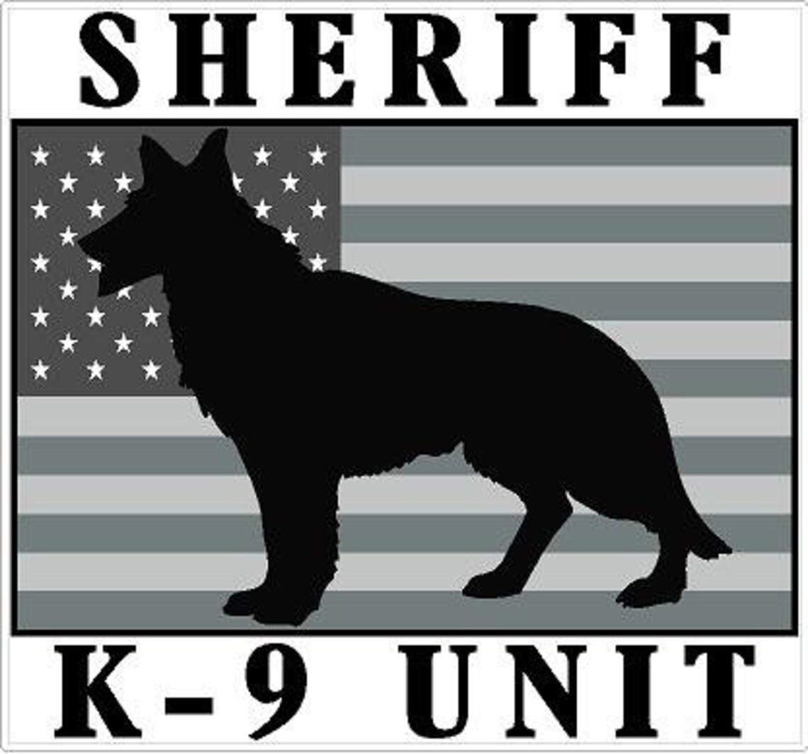 K-9 Sheriff Greyscale Reflective or Matte Vinyl Decal Sticker - Etsy