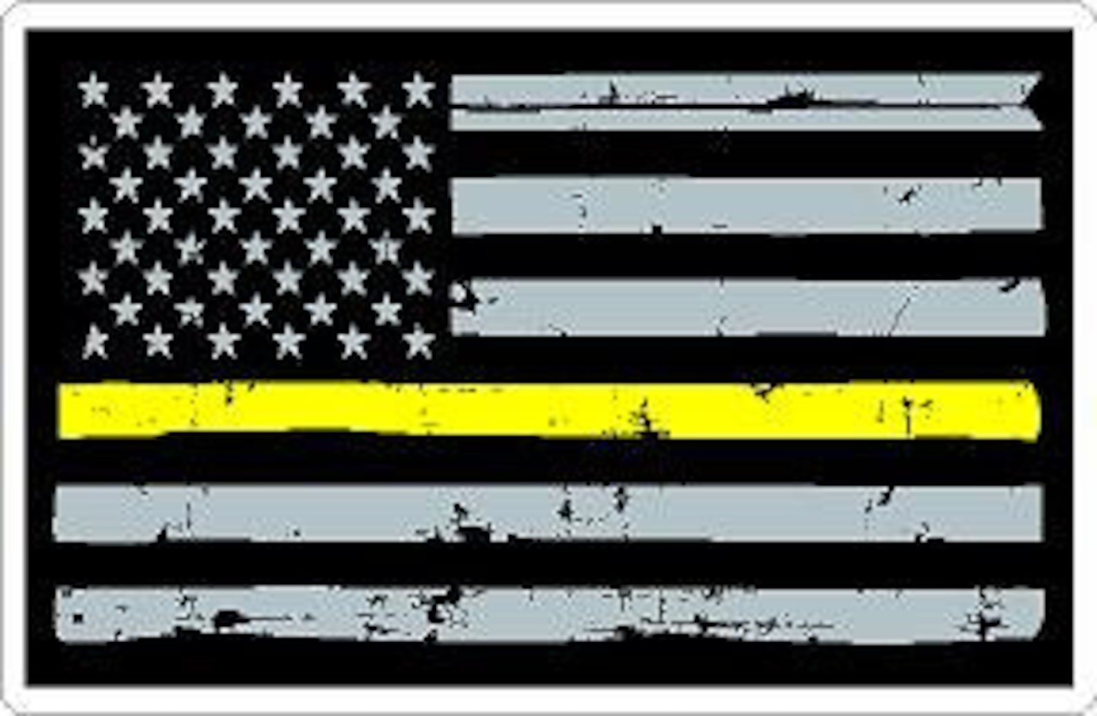 Thin Yellow Line Dispatcher Distressed US Flag Police Fire | Etsy