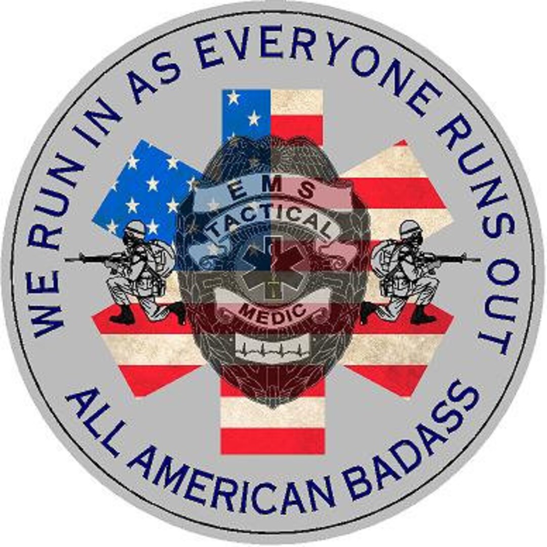 Tactical Medic "all American Badass" Reflective Vinyl Decal Car Laptop ...