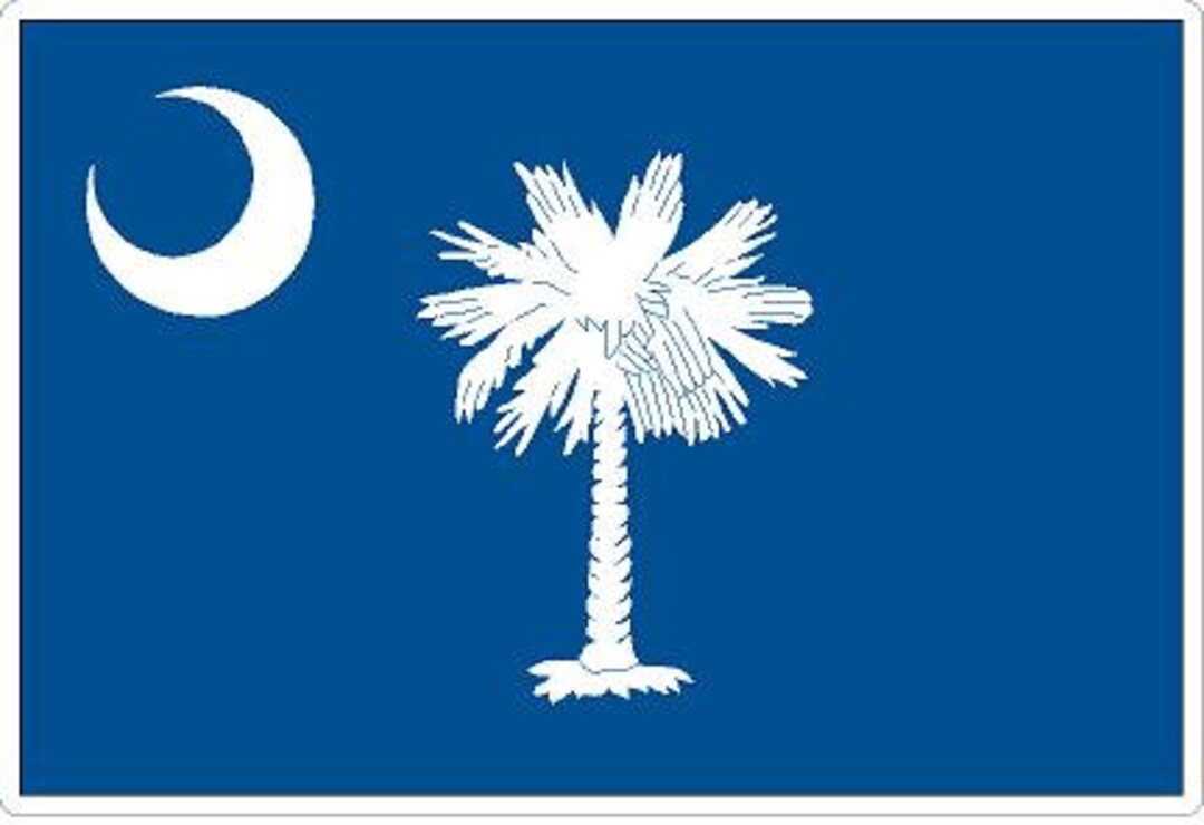 South Carolina Flag Palmetto State. Reflective or Matte Vinyl Decal ...