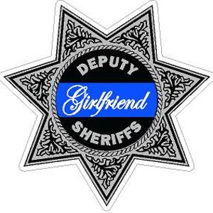 Blue Line Deputy Sheriffs Girlfriend Reflective or Matte Vinyl Decal ...