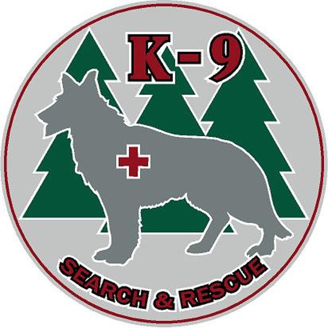 K-9 Search & Rescue Reflective or Matte Vinyl Decal Sticker - Etsy