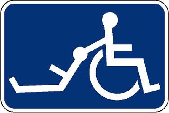 Handicap Sign Funny Decal. Stick Figure Dragging Stick Figure. - Etsy