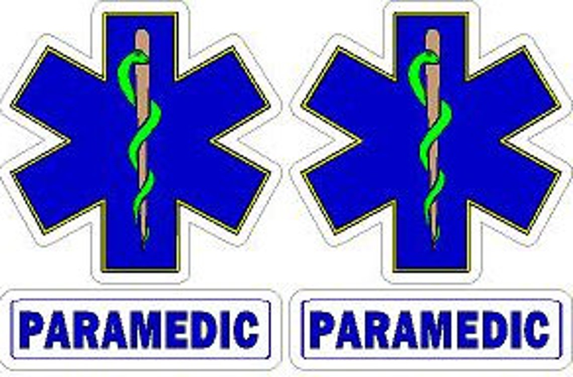 Paramedic Helmet Pair 2 Reflective or Matte Vinyl Decal | Etsy