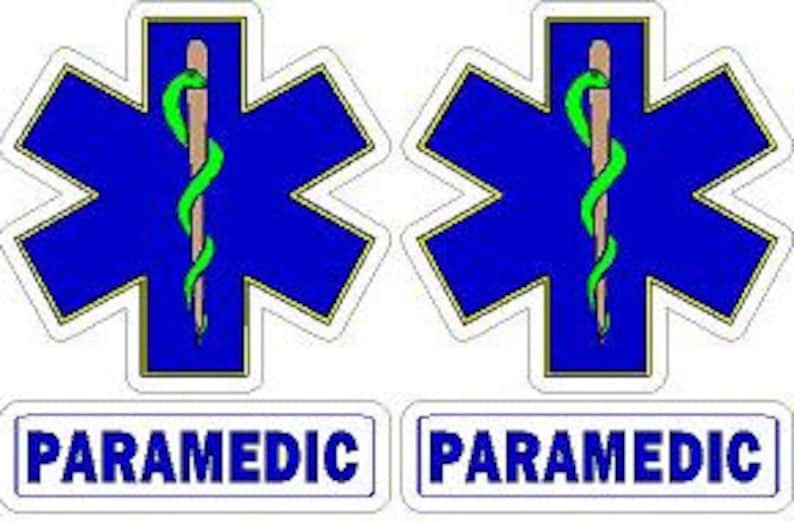 Paramedic Helmet Pair 2 Reflective or Matte Vinyl Decal | Etsy