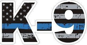 Thin Blue Line K-9 Distressed Flag Reflective or Matte Vinyl Decal ...