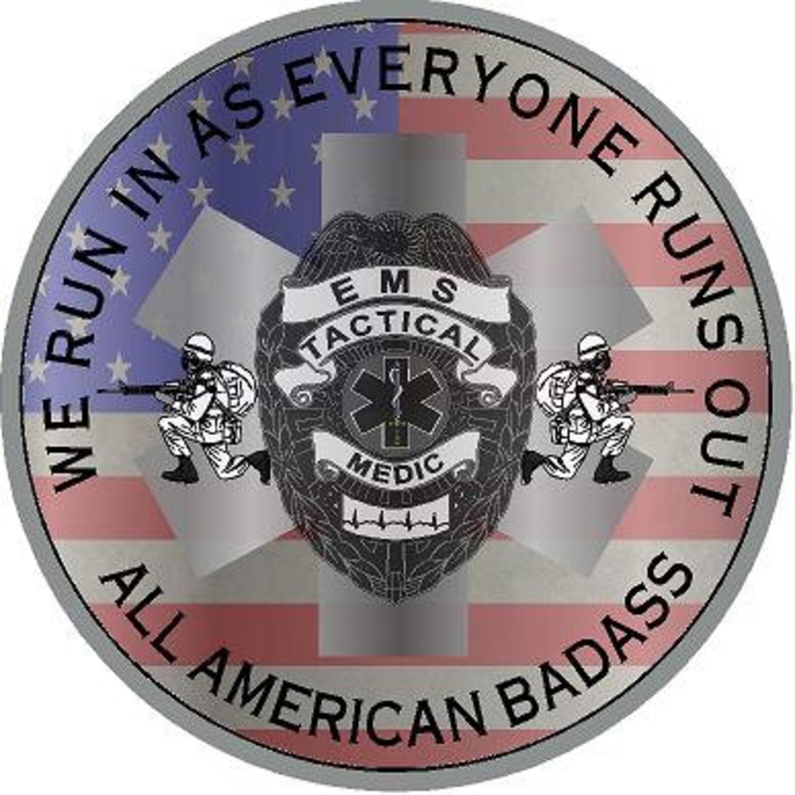Tactical Medic Swat All American Badass Reflective or Matte Vinyl Decal ...