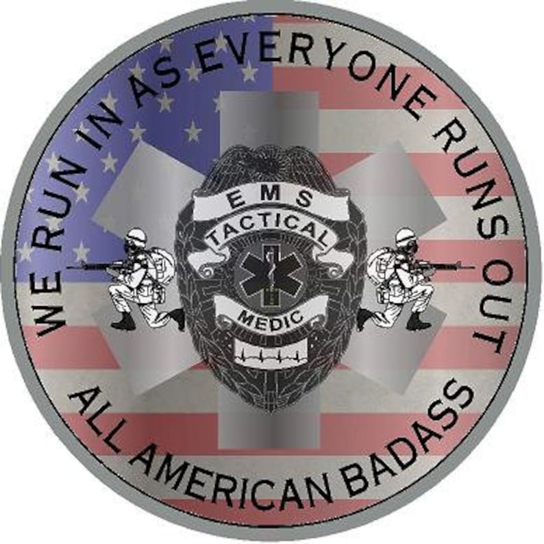 Tactical Medic Swat All American Badass Reflective or Matte Vinyl Decal ...