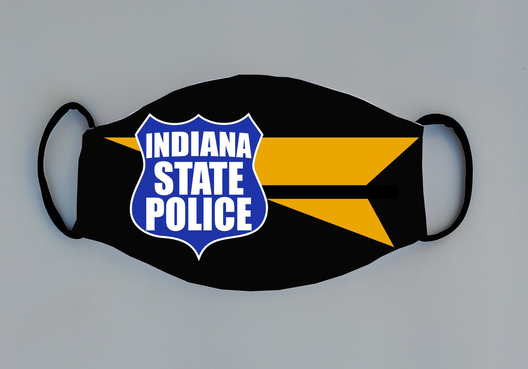 Indiana State Police Reusable Face Mask With Filter Pocket Marshall ...
