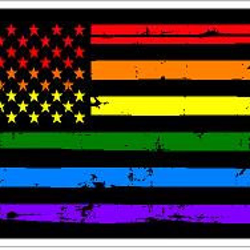 Gay Flag Window Decal - Etsy