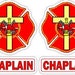 Firefighter Chaplain Helmet Pair (2) Reflective Decal Sticker Rescue ...