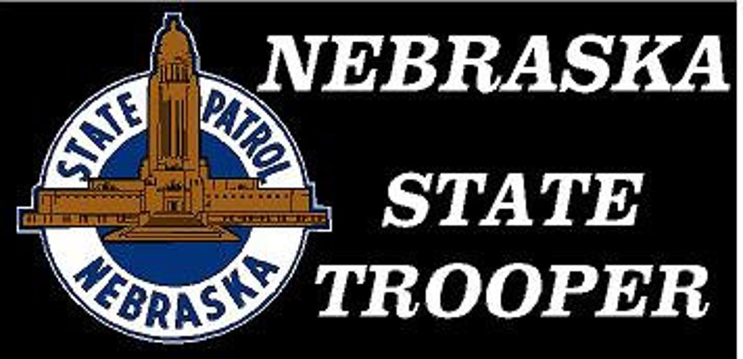 Nebraska State Trooper Car Logo Reflective or Matte Vinyl Decal Sticker ...